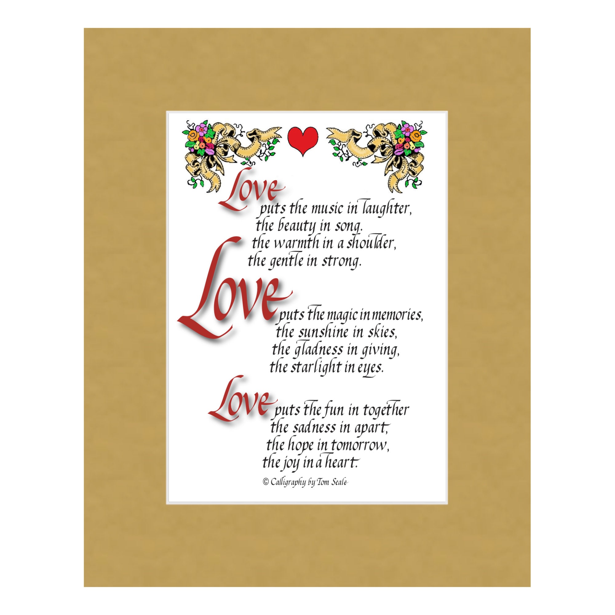 Love Puts the Music in Laughter - Etsy