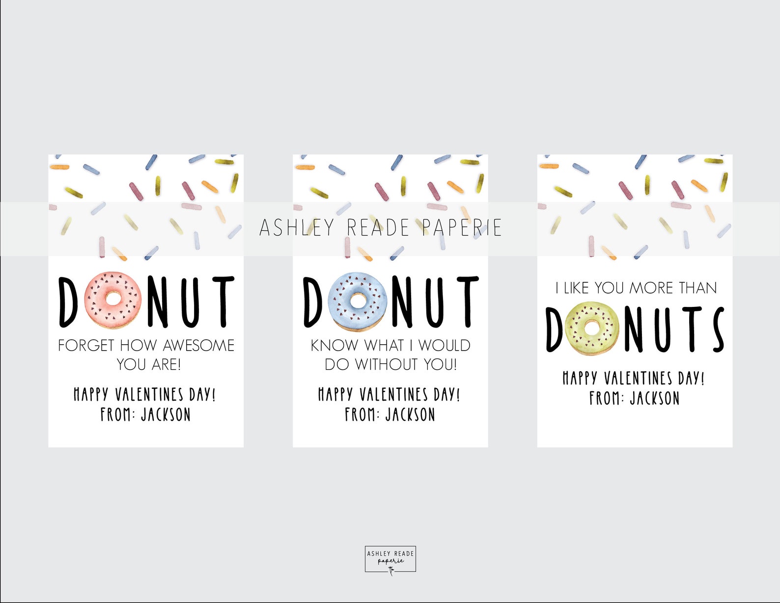 Personalized Valentines Day Donut Tags Cards for Classmates - Etsy