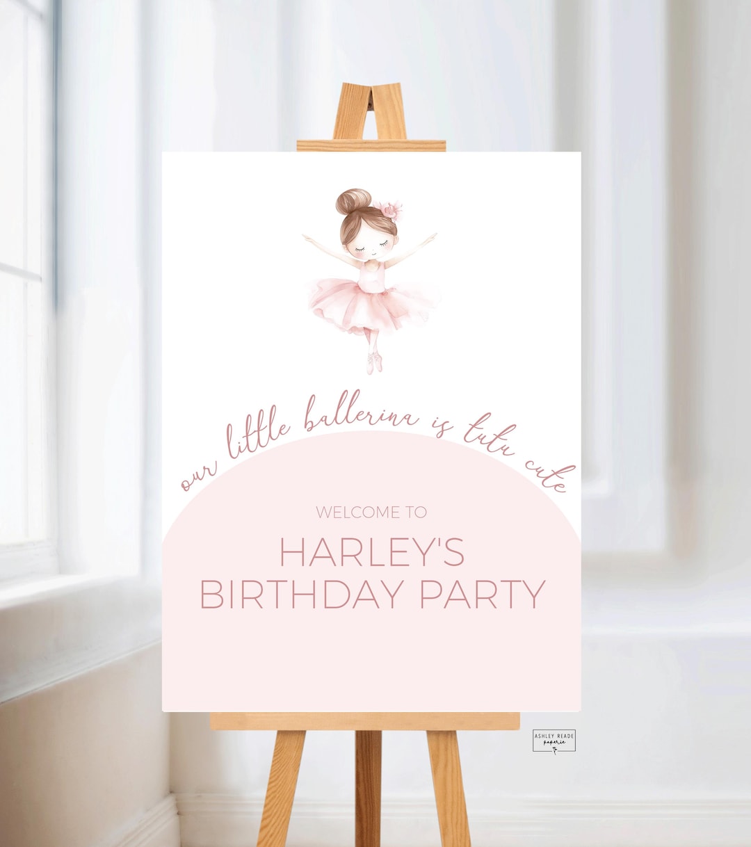 Editable Welcome Sign - Ballerina Birthday Party - Ballet and Pink ...