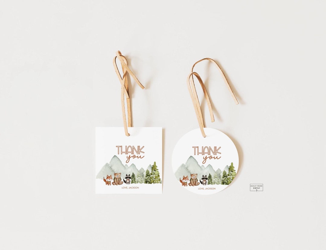 Thank You Tags - Adventure Birthday Party - Editable Template - Digital ...