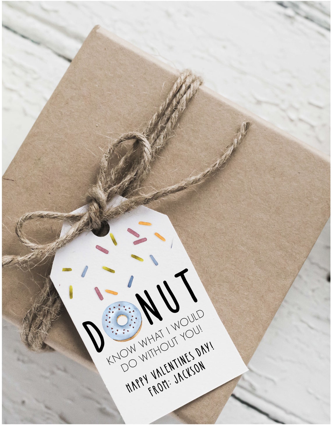 Personalized Valentines Day Donut Tags Cards for Classmates - Etsy