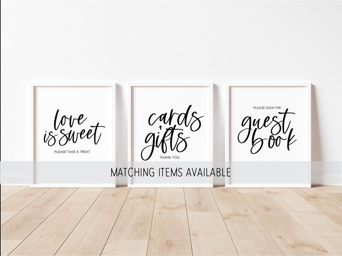 Black and White - Chips and Queso Sign - Wedding Signage - Bridal ...