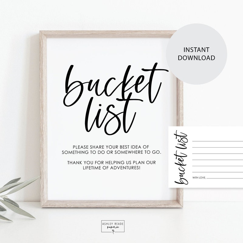 Bucket List Wedding Sign - Etsy