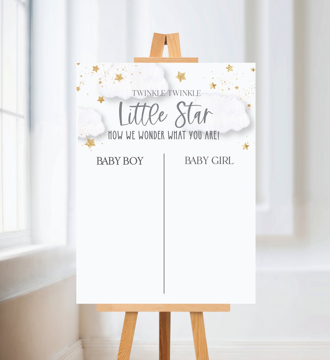 Twinkle Twinkle Wie wir uns fragen, was du bist Guess the Gender Chart ...