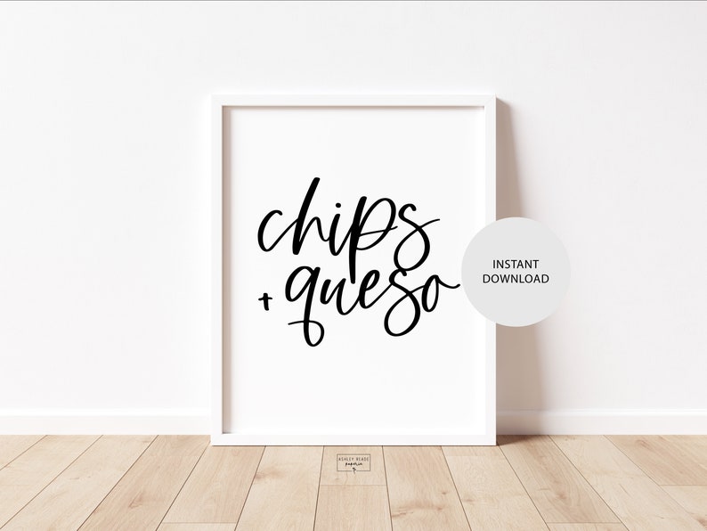 Black and White - Chips and Queso Sign - Wedding Signage - Bridal ...