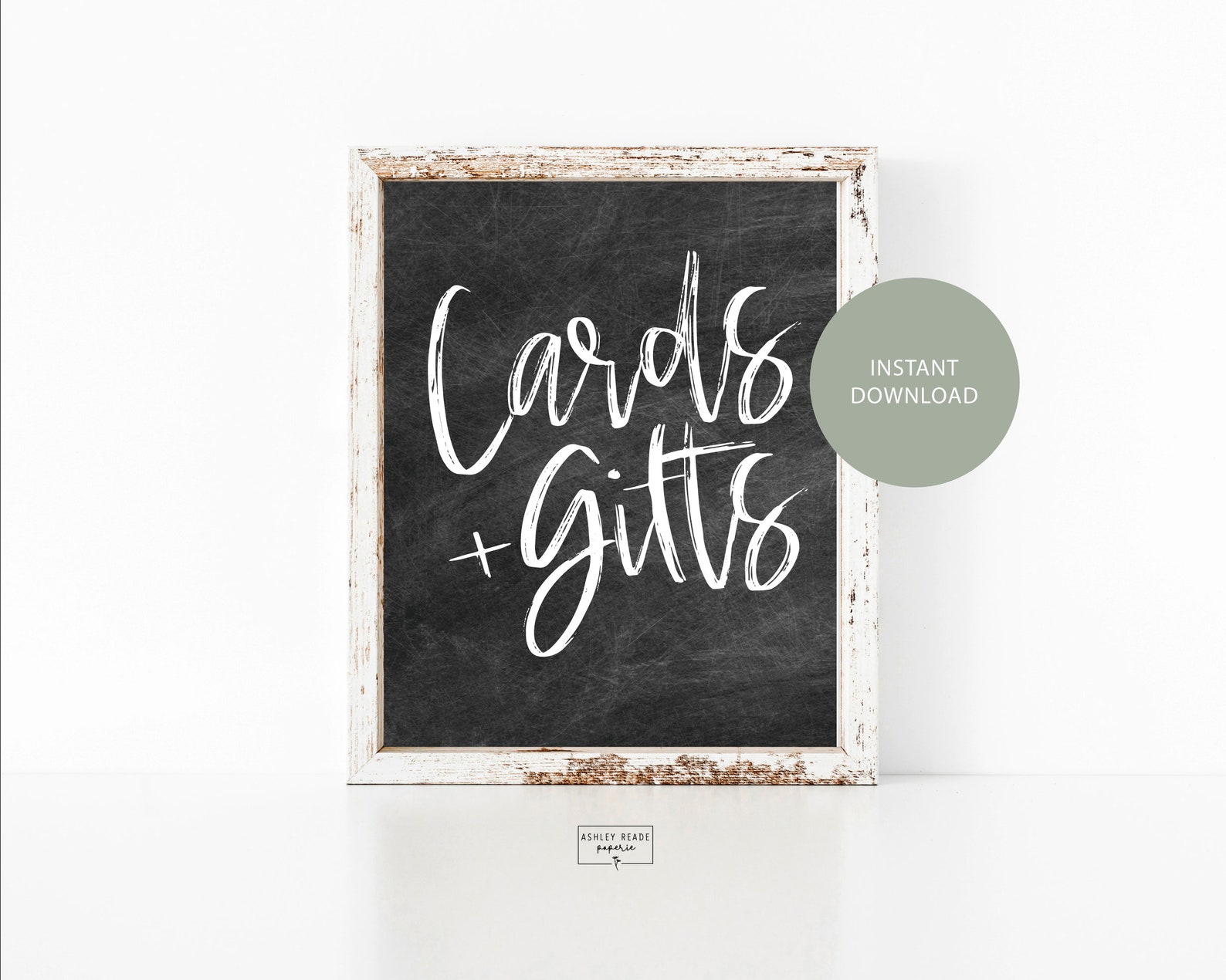 Chalkboard Printable - Cards and Gifts Sign - Faux Chalkboard Sign ...