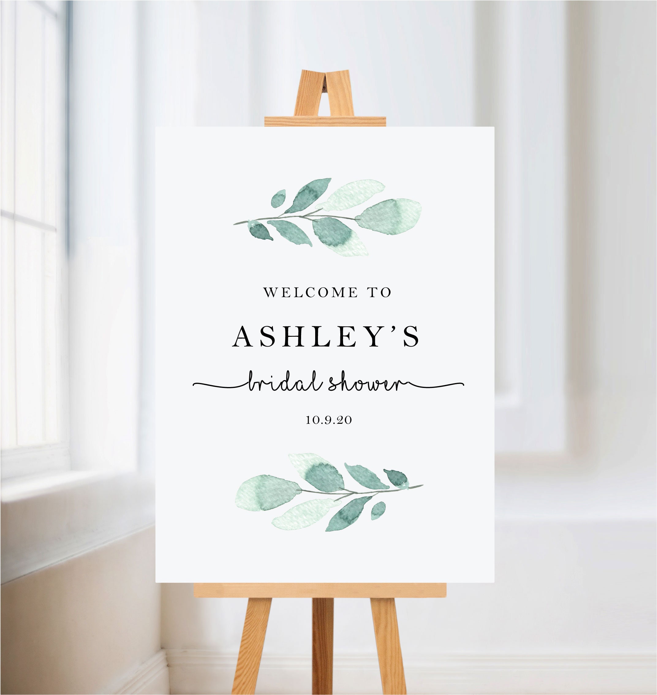 Personalized Welcome Sign Eucalyptus Shower or Wedding - Etsy