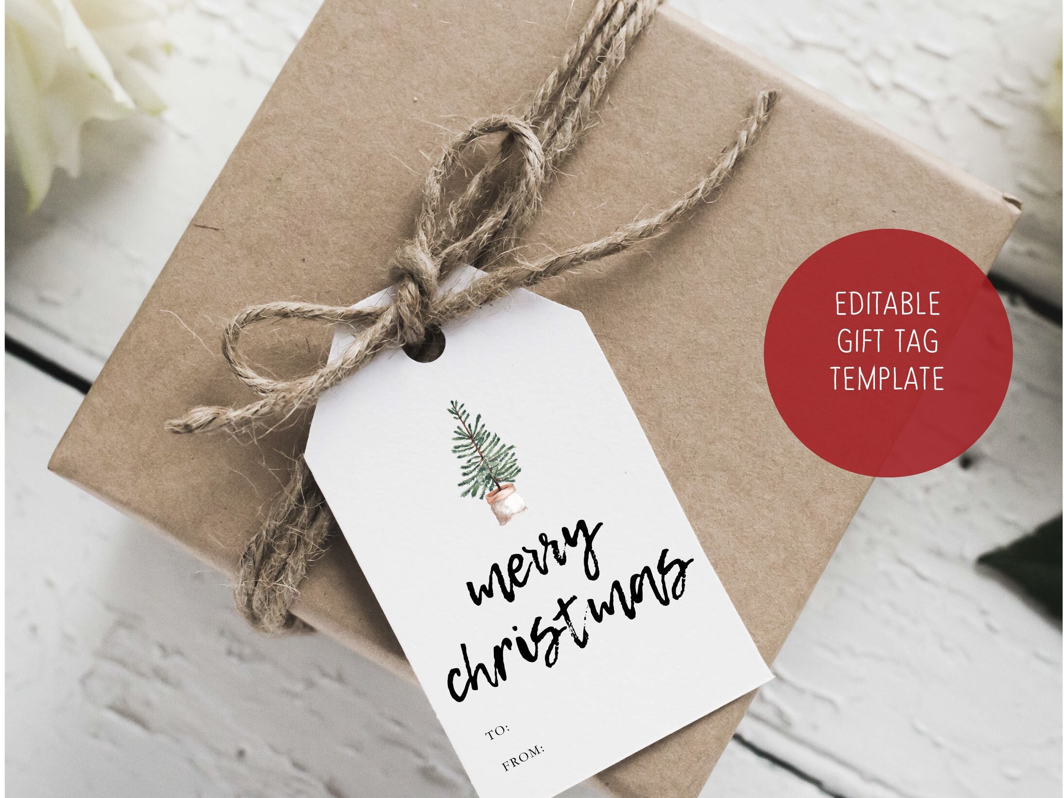 Christmas Gift Tag Holiday Stationary Personalized Tag | Etsy