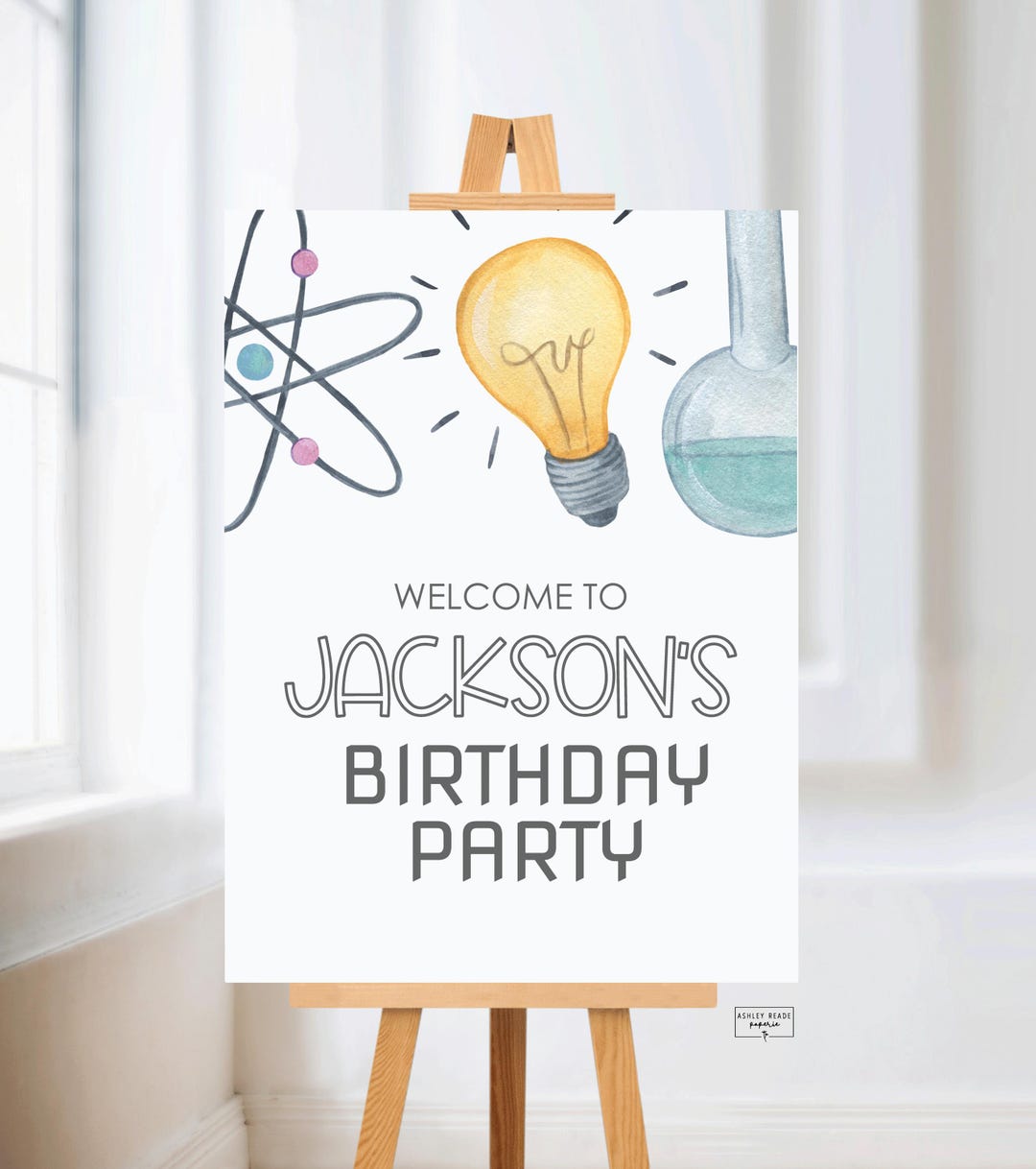 Editable Welcome Sign - Science Birthday Party - Mad Scientist Party ...