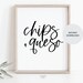 Black and White - Chips and Queso Sign - Wedding Signage - Bridal ...