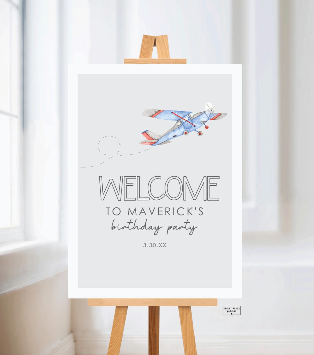 Welcome Sign - Airplane Birthday Party - First Birthday - Birthday ...