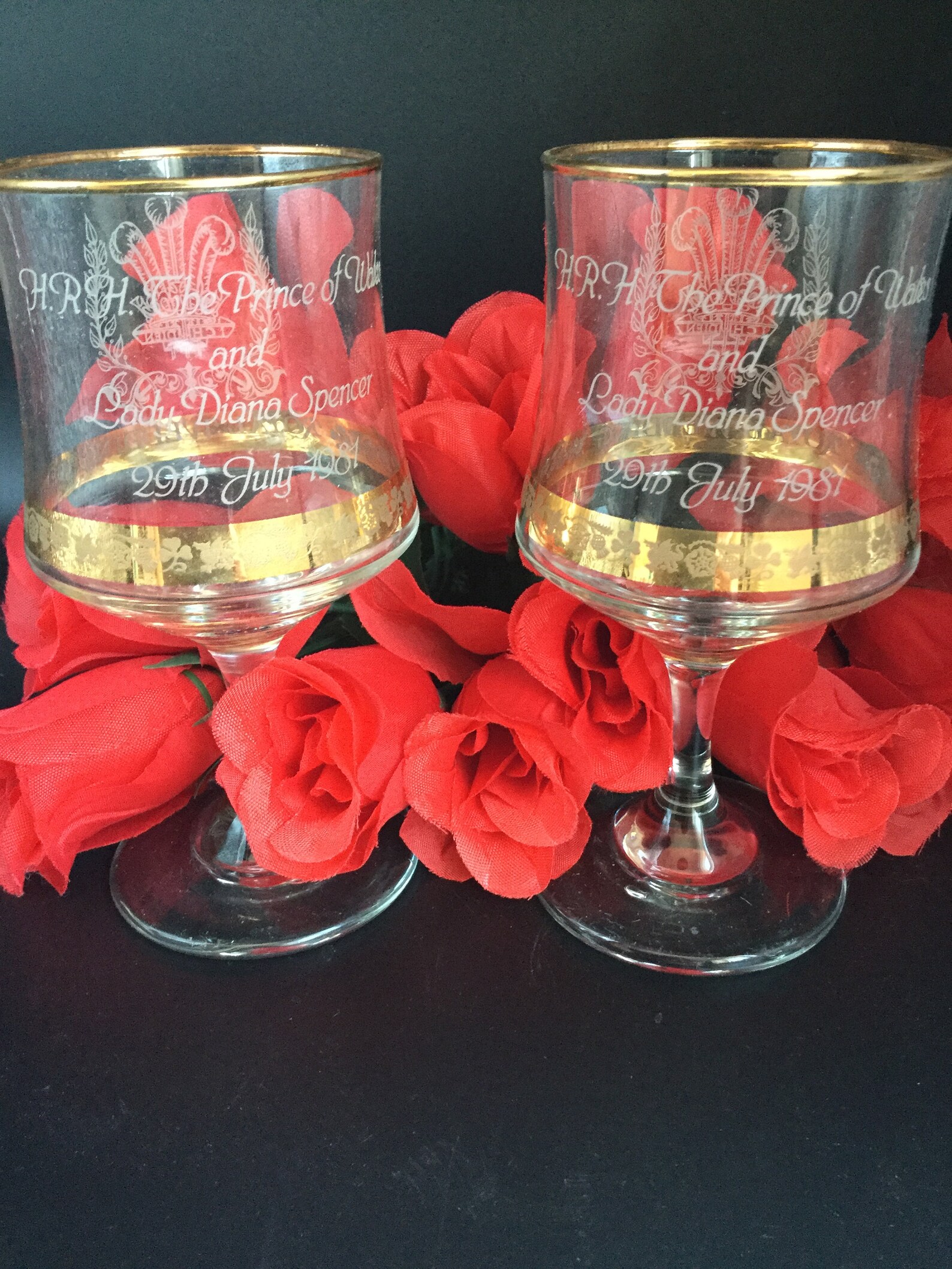 Two Royal Wedding Commemorative Goblets From the Wedding - Etsy