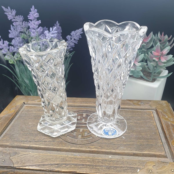 Diamond Cut Lead Crystal Vase - Etsy Denmark