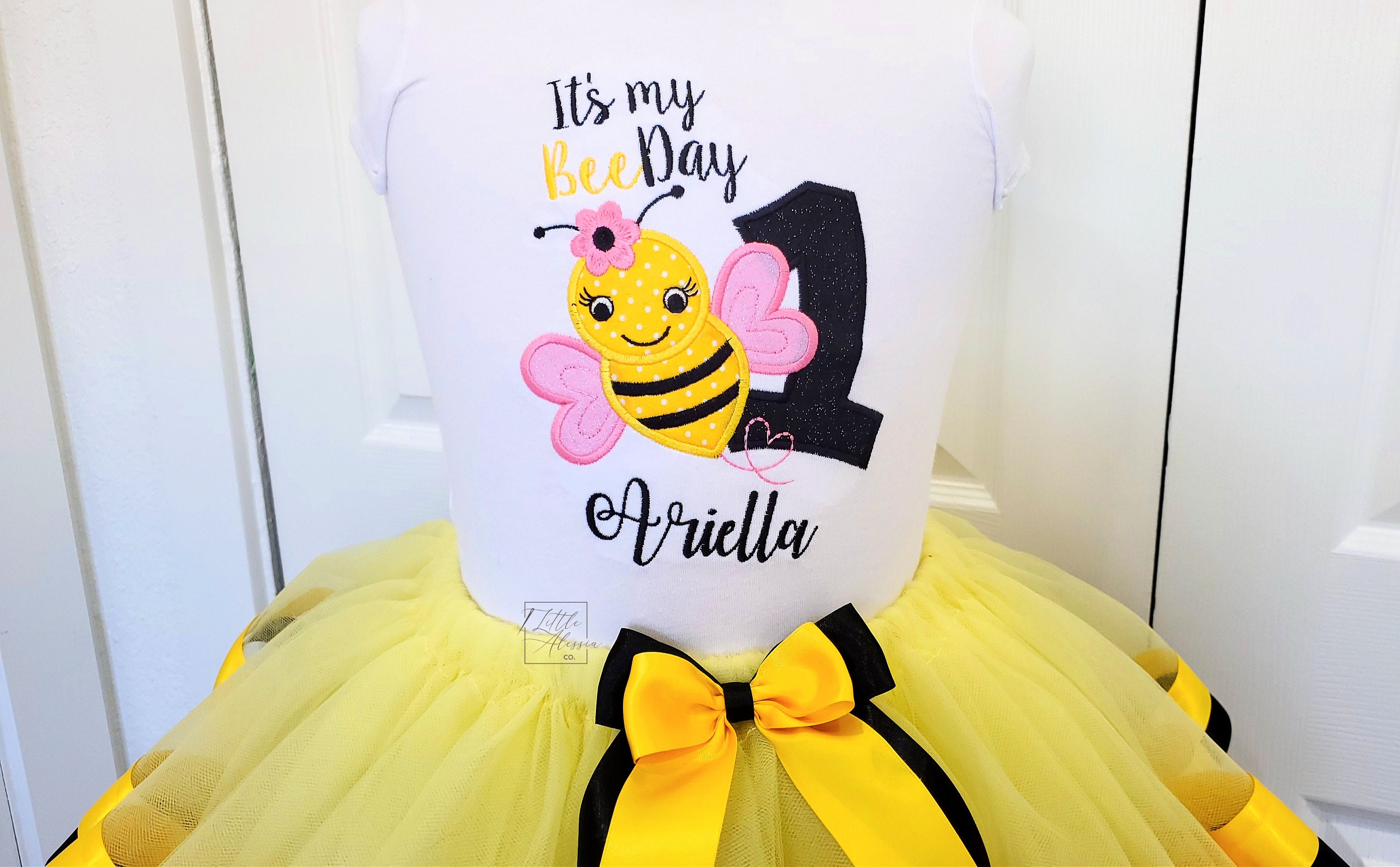 Bumble Bee First Birthday Outfit Girl Bee Birthday Party 1st | Etsy