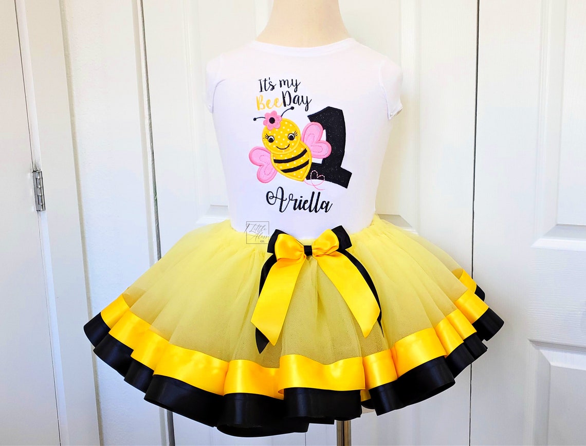 Bumble Bee First Birthday Outfit Girl Bee Birthday Party 1st | Etsy