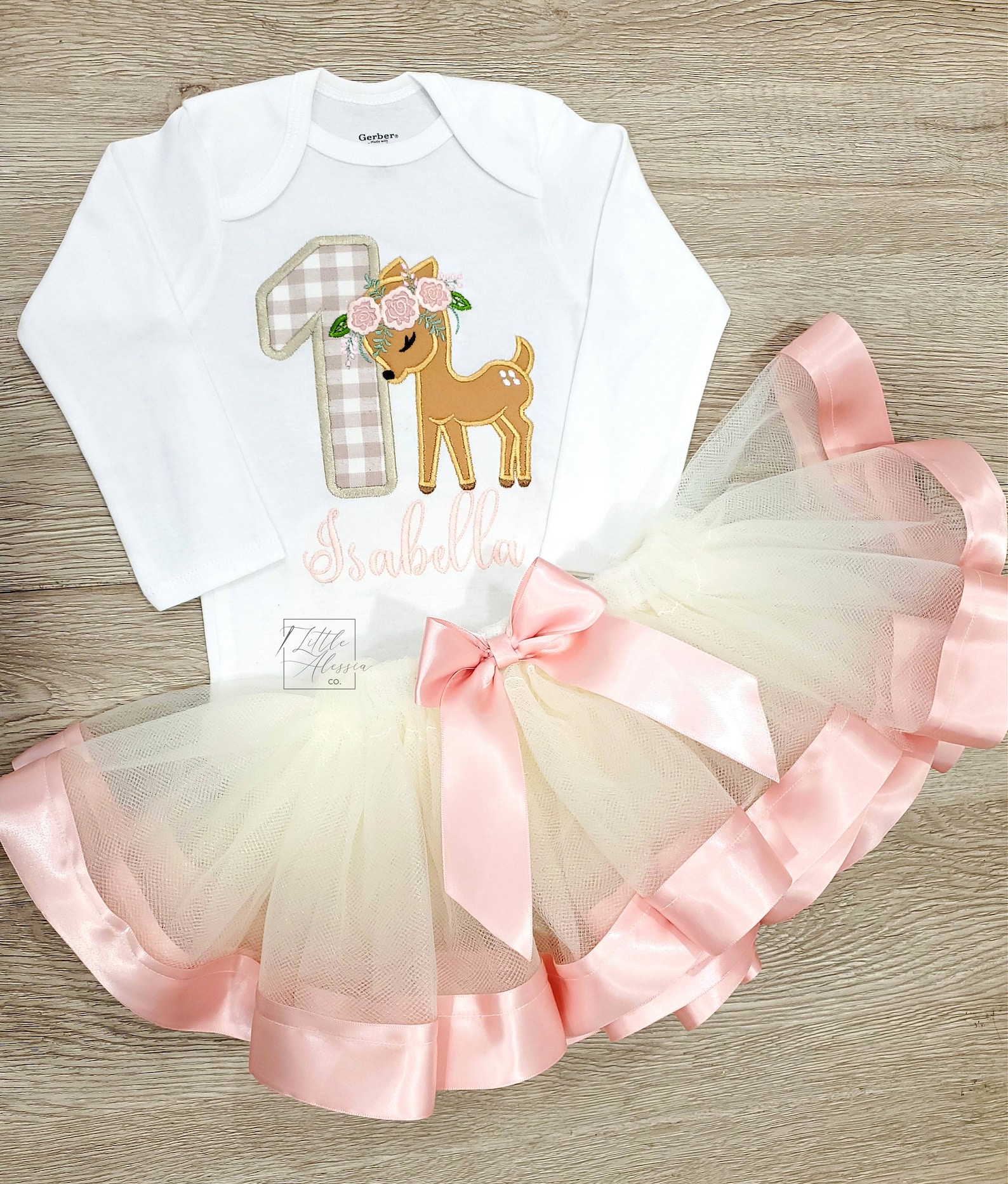 Baby Deer First Birthday Outfit Shirt Woodland Bday Theme - Etsy