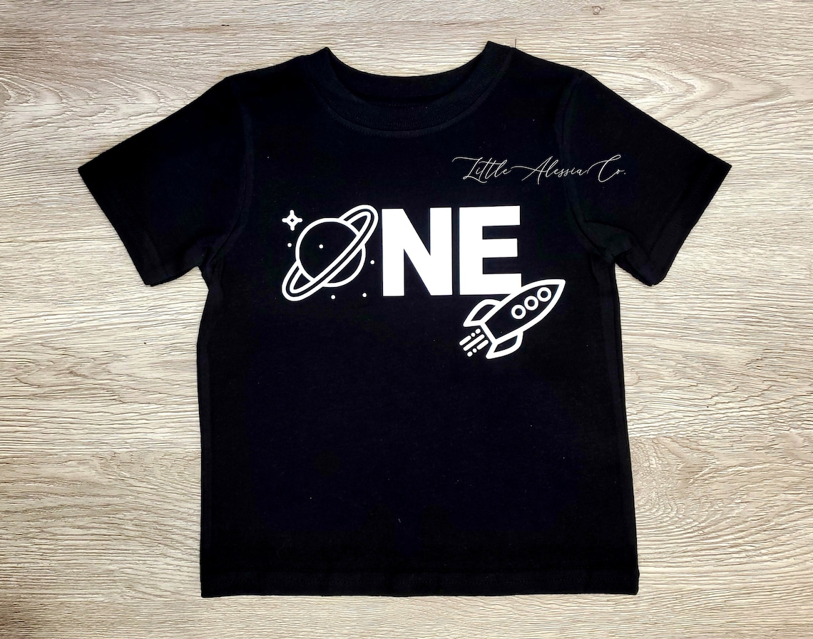 One Space Shirt Space Birthday T-shirt Astronaut Party - Etsy