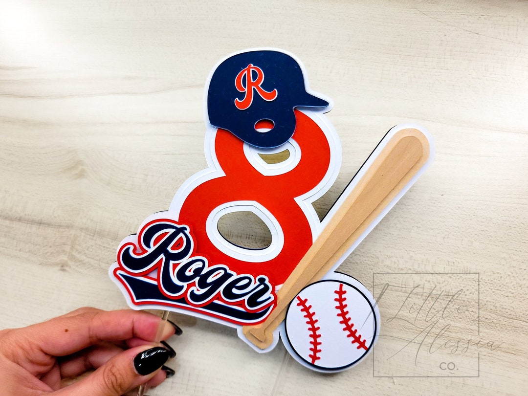 Baseball Cake & Cupcake Topper | First Pitch Cake Topper | Personalized ...