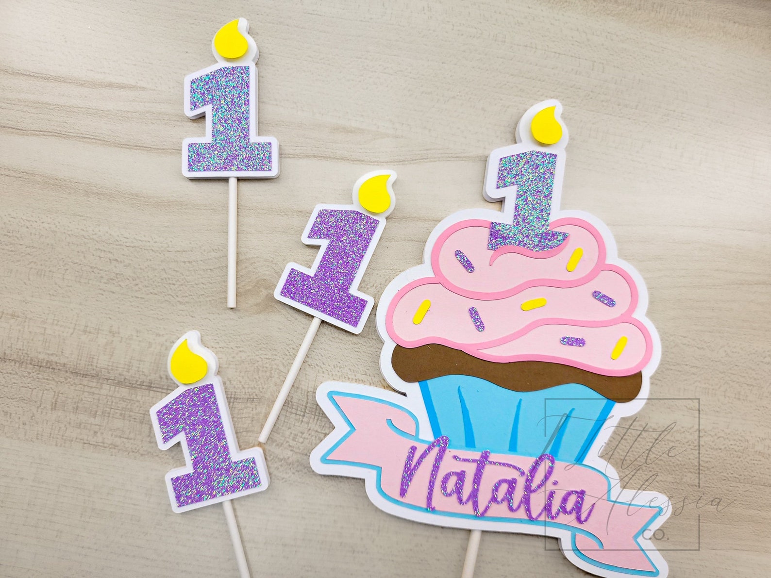 Cupcake Cake Topper | Sweets Cake Topper | Cupcake First Birthday Cake ...