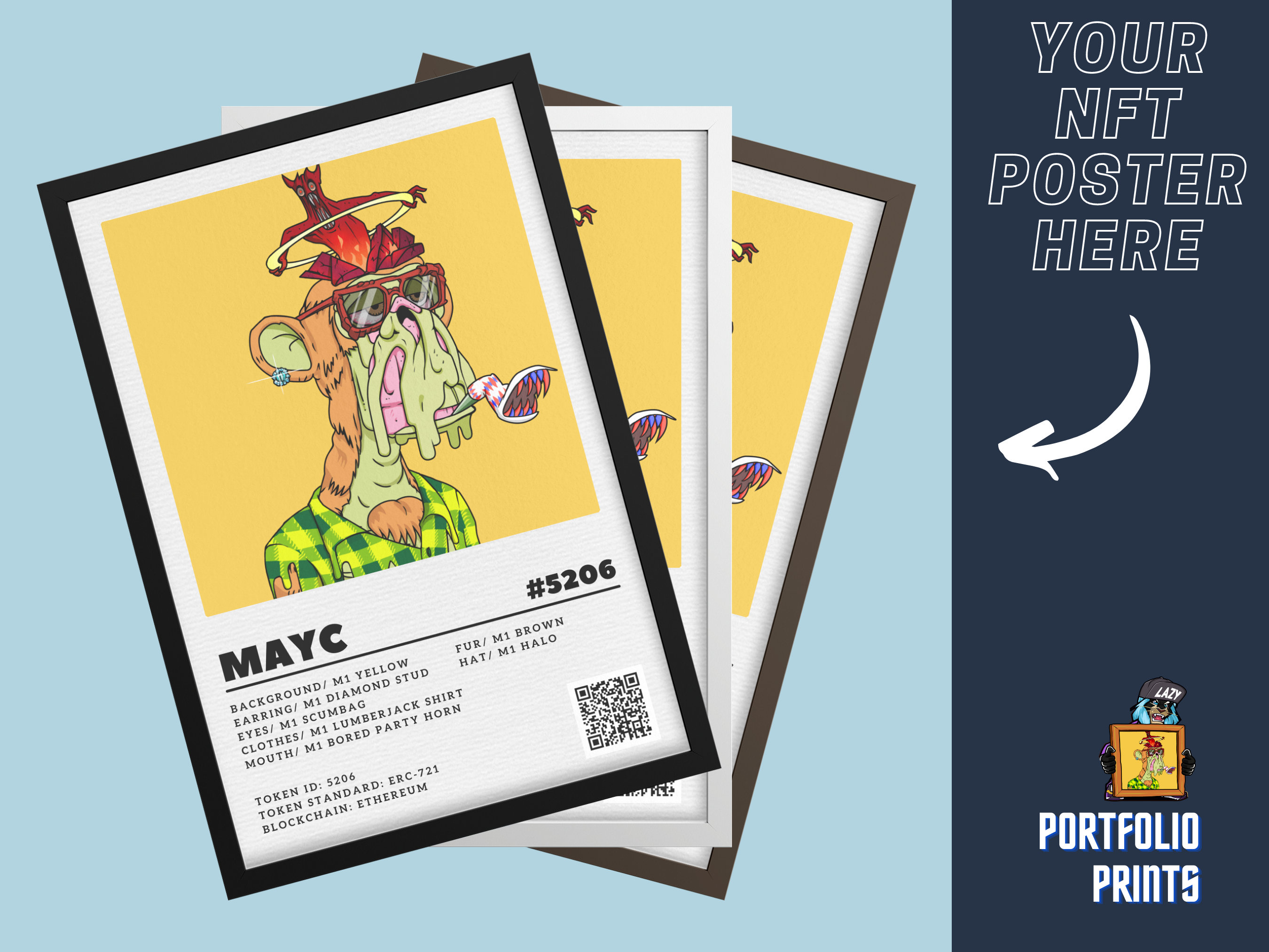 Custom NFT Poster Design 2 Personalized Wall Art Display - Etsy