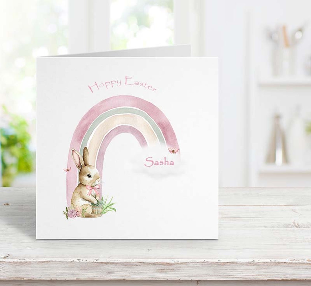 Easter Card, Spring Card for Girl, Spring Greeting Cards Personalized ...