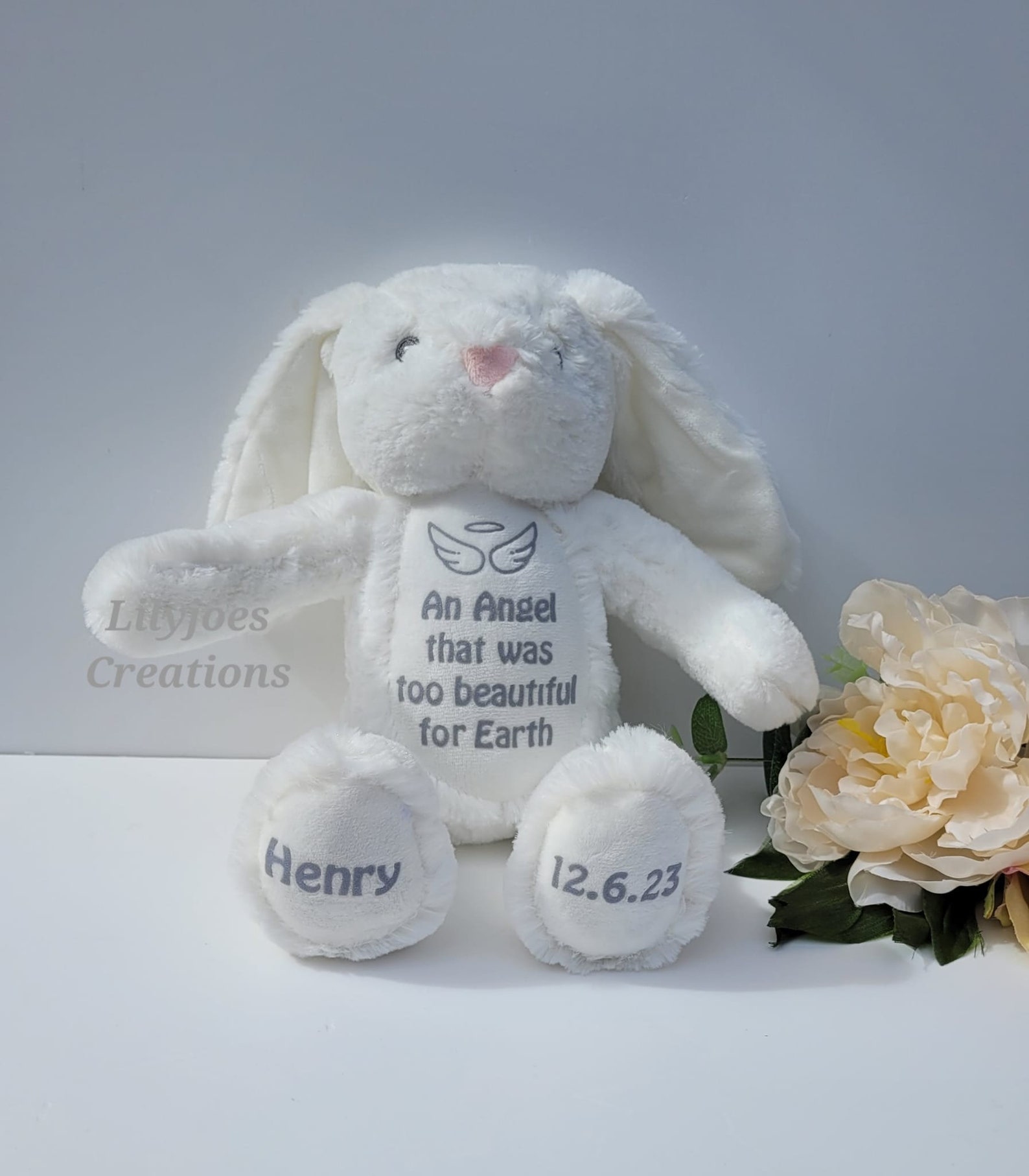Personalised Memorial Plush Bear Baby Loss in Loving Memory Grief Gift ...