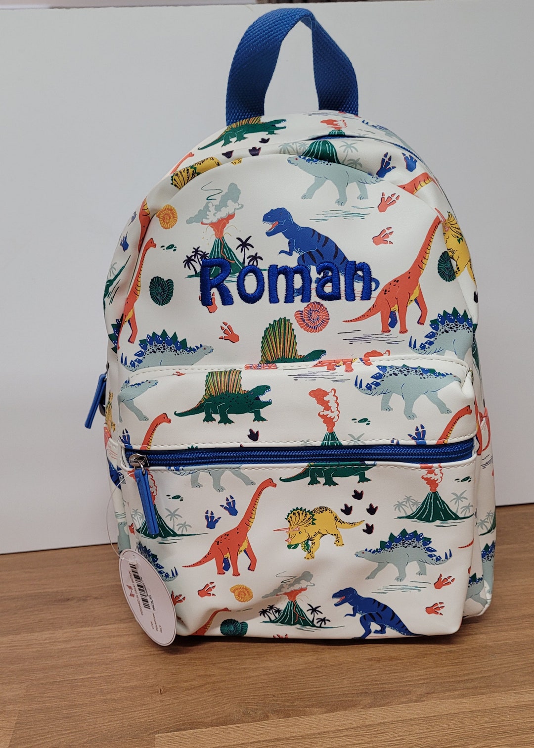 Personalised Dinosaur Backpack: Embroidered Kids School Bag - Etsy