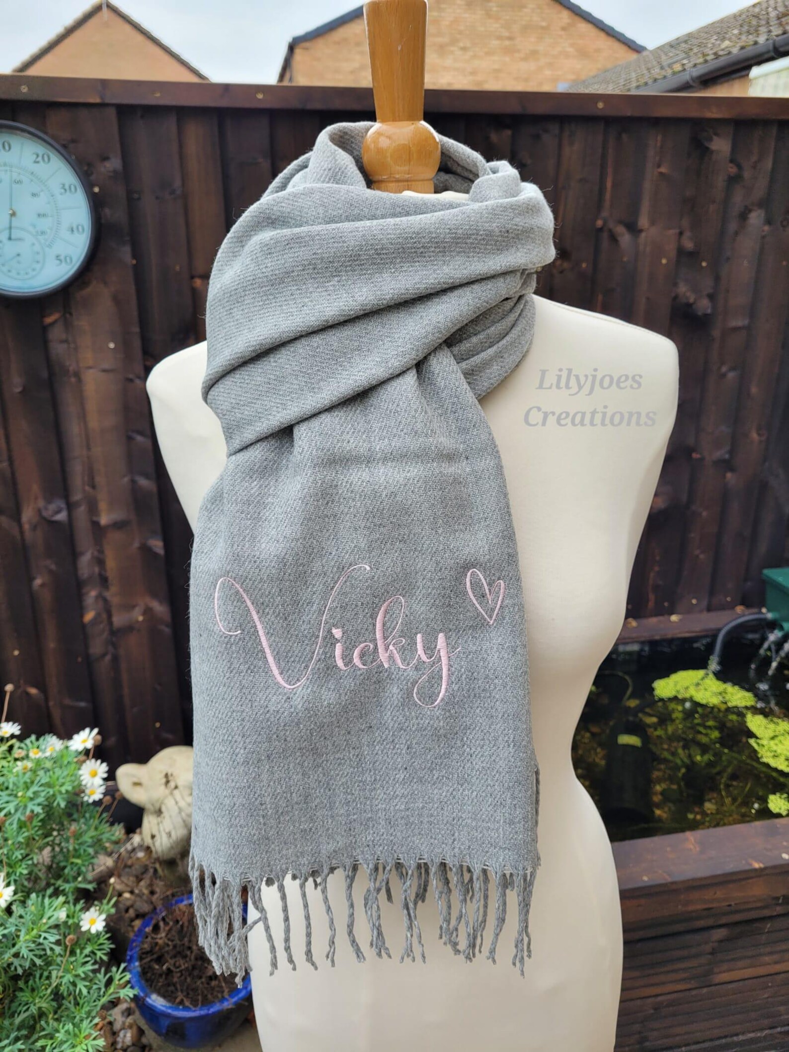 Personalised Embroidered Scarf & Accessories Bag Gift Set - Etsy