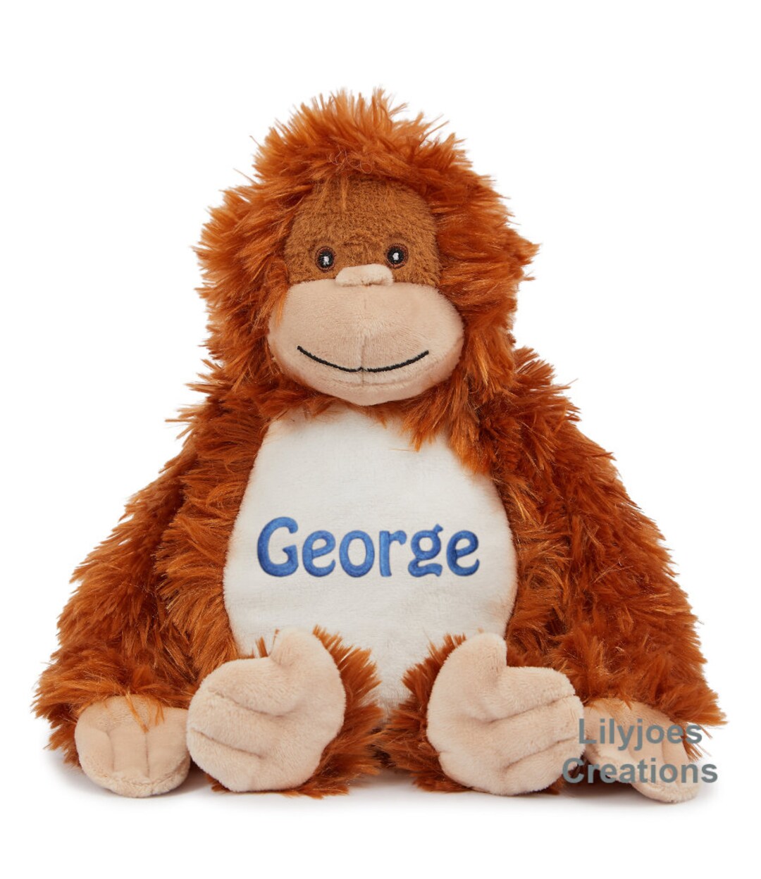Personalised Orangutan Teddy, Soft Plush Toy, New Baby Gift, Newborn ...