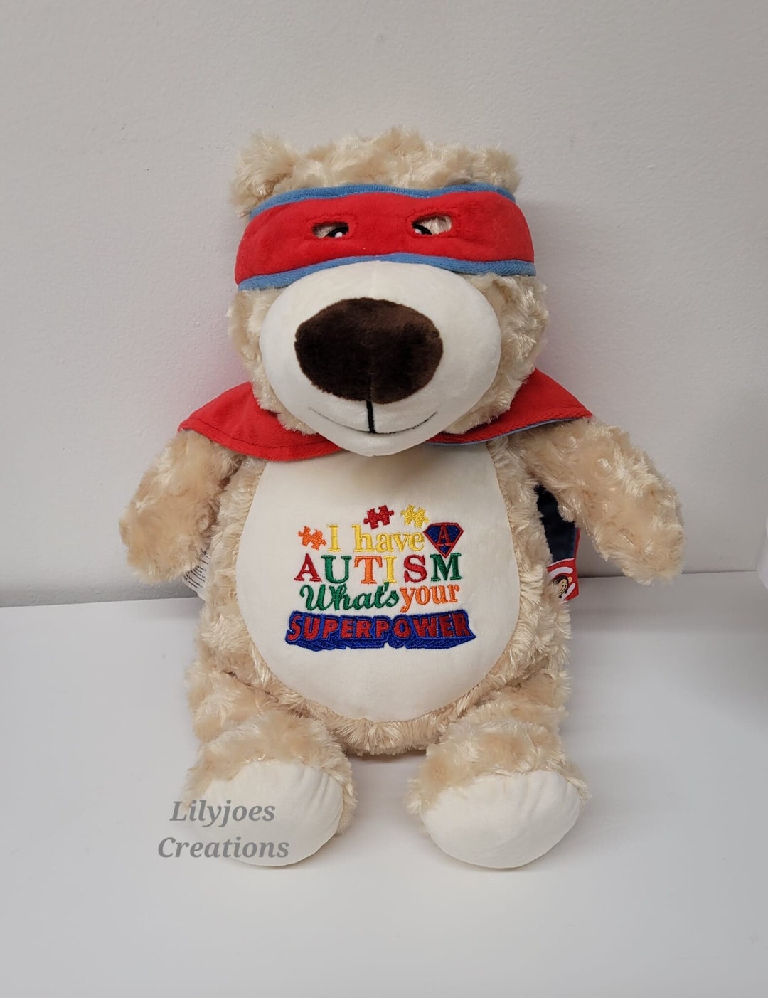 Superhero Bear Personalised Embroidered Teddy Bear, Soft Toy, New Baby ...