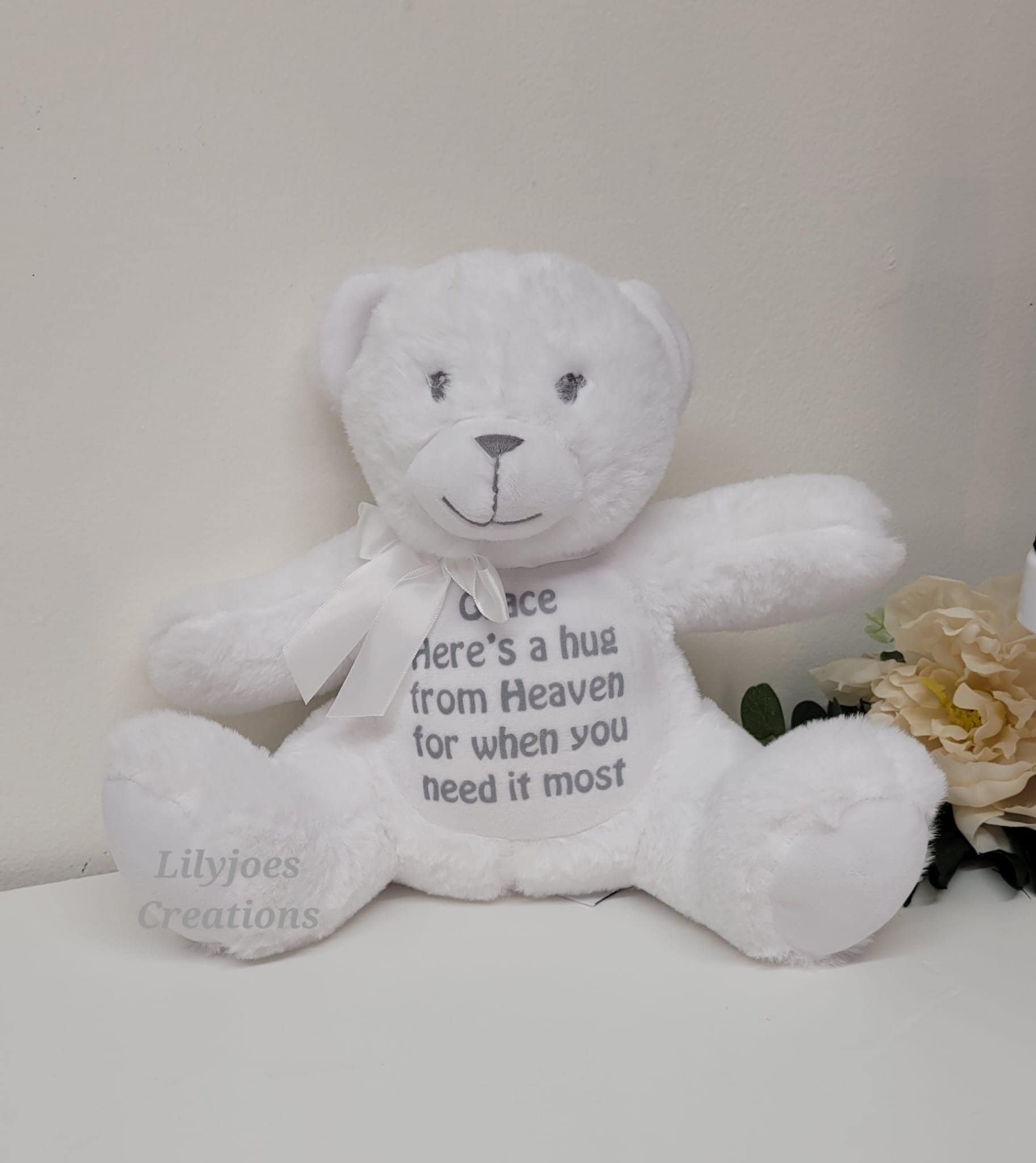 Personalised Memorial Plush Bear Baby Loss in Loving Memory Grief Gift ...