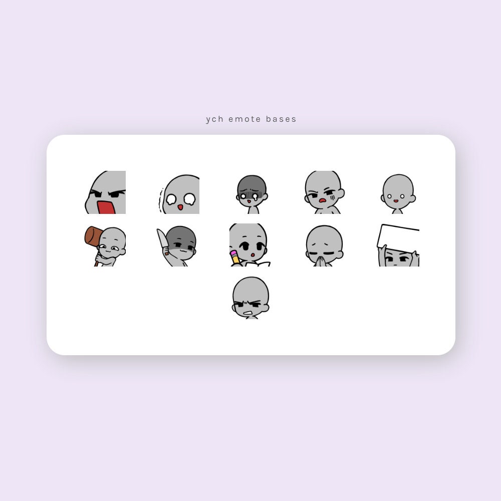 YCH DIY Emote Bases | for Twitch or Discord - Etsy Canada
