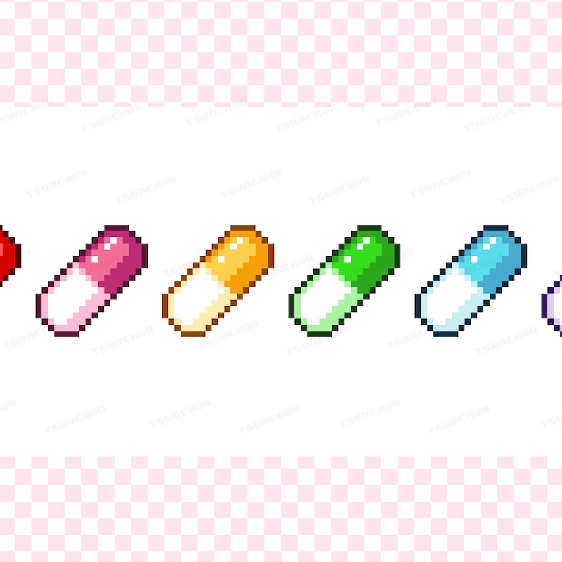 Pill Pixel Art - Etsy UK