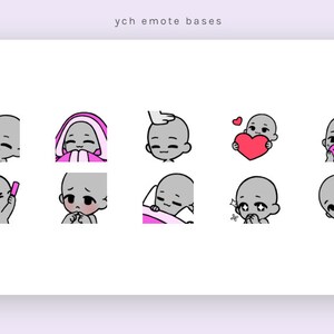 YCH DIY Cute Emote Bases | for Twitch or Discord - Etsy