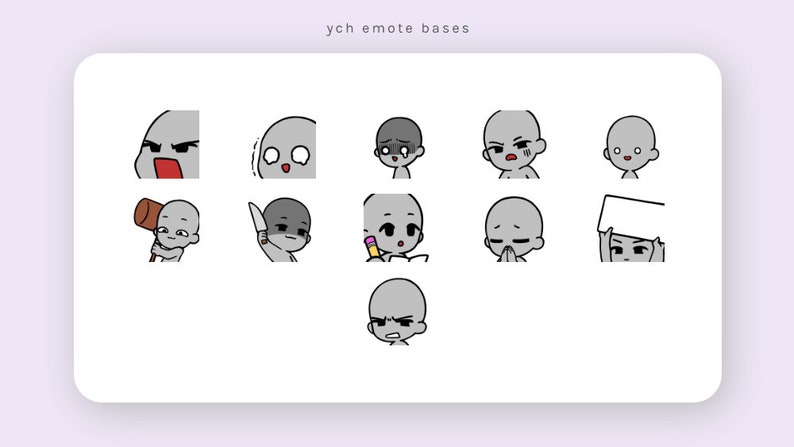 YCH DIY Emote Bases for Twitch or Discord - Etsy