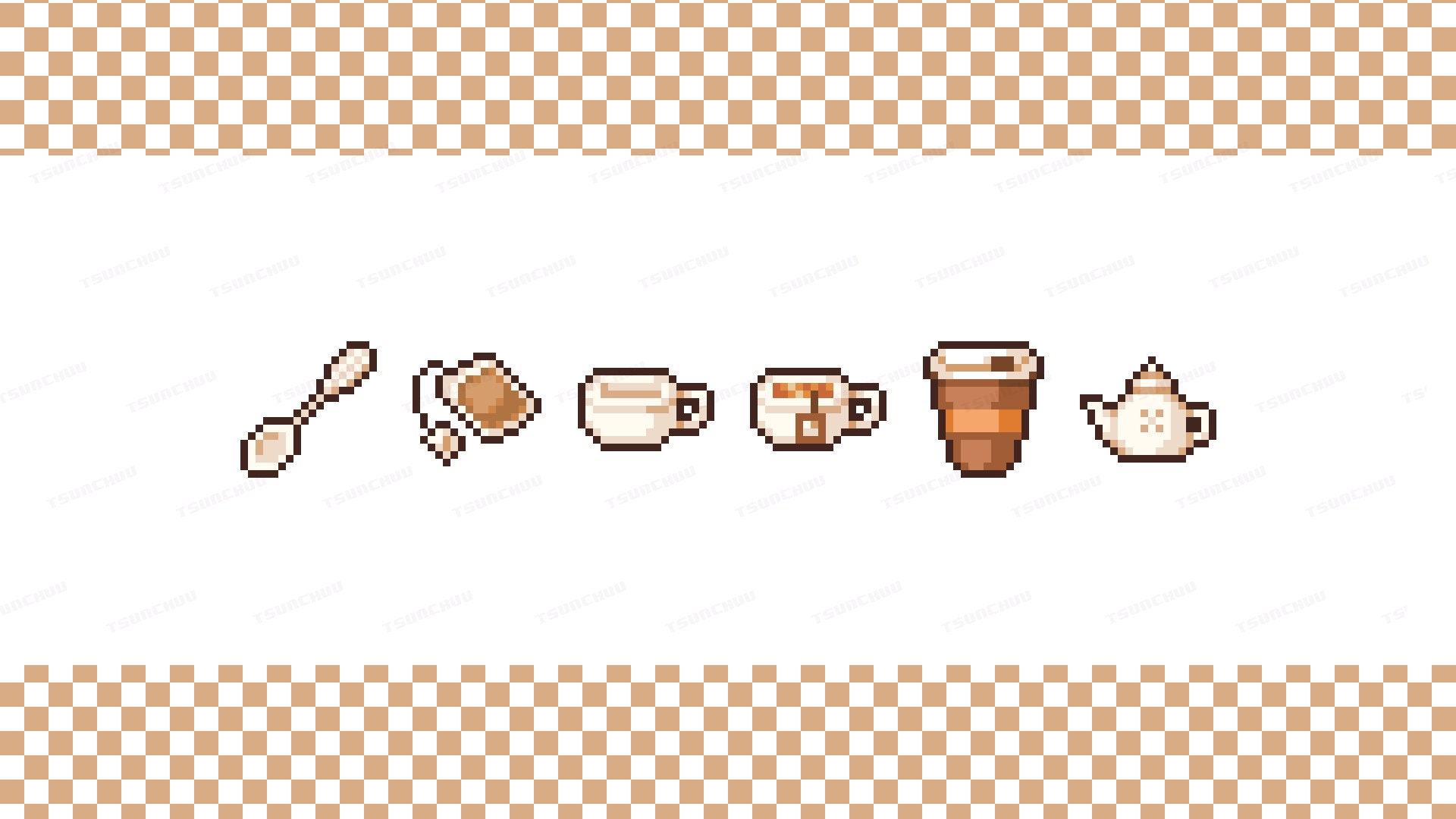 Premade Cute Tea Badges Pixel Art Styled Twitch Sub / - Etsy Hong Kong