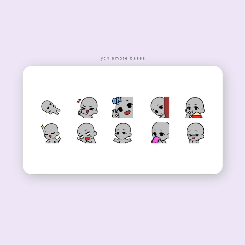 YCH DIY Emote Bases | for Twitch or Discord - Etsy