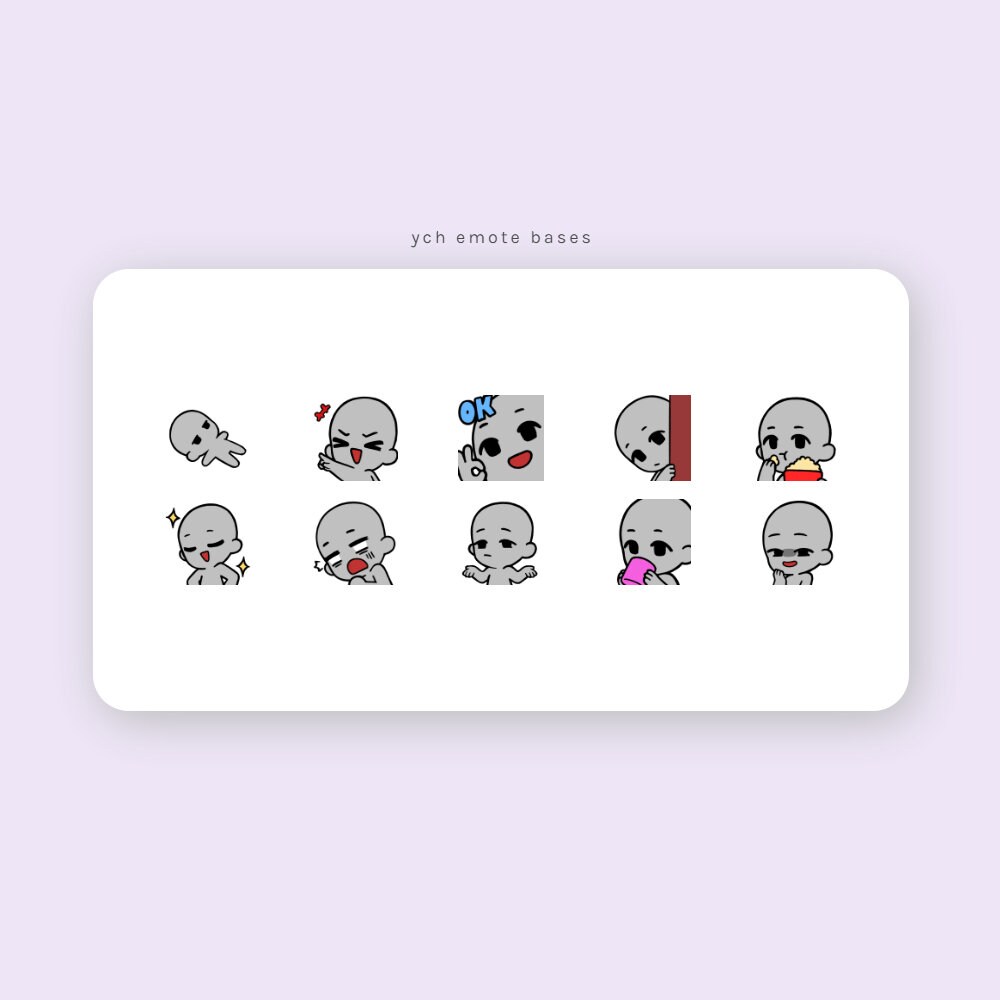 YCH DIY Emote Bases for Twitch or Discord - Etsy