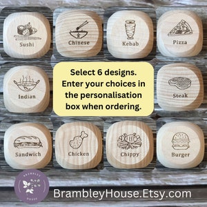 Custom Jumbo Dinner Decision Dice | Food Selector Dice | Takeaway Dice ...