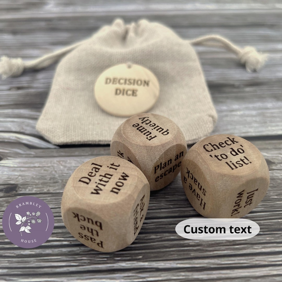 Office Decision Dice Set: Custom Engraved Desk Toy - Etsy UK