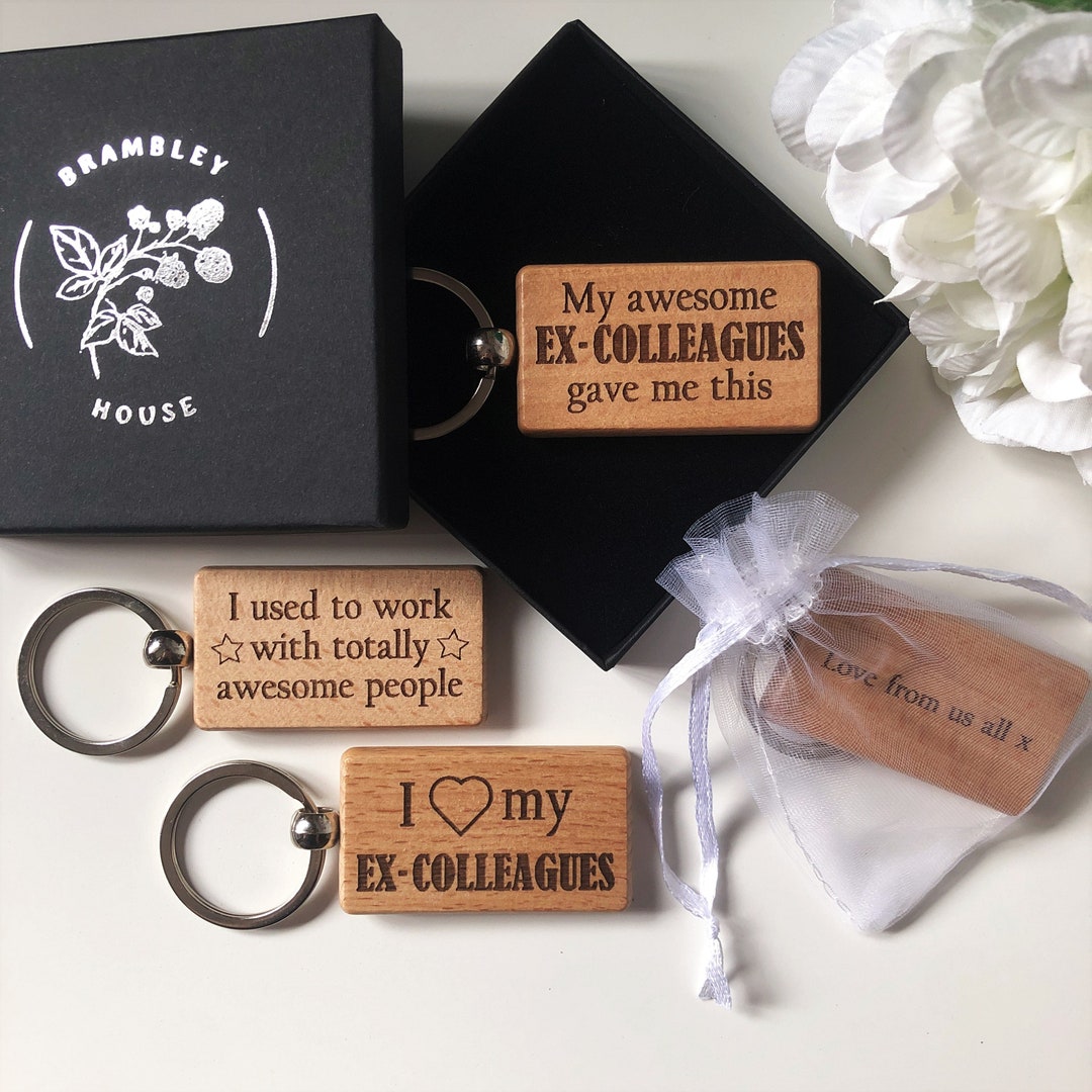 Personalised Leaving Gift Keyring | Leaving Gift for Colleague | Co ...