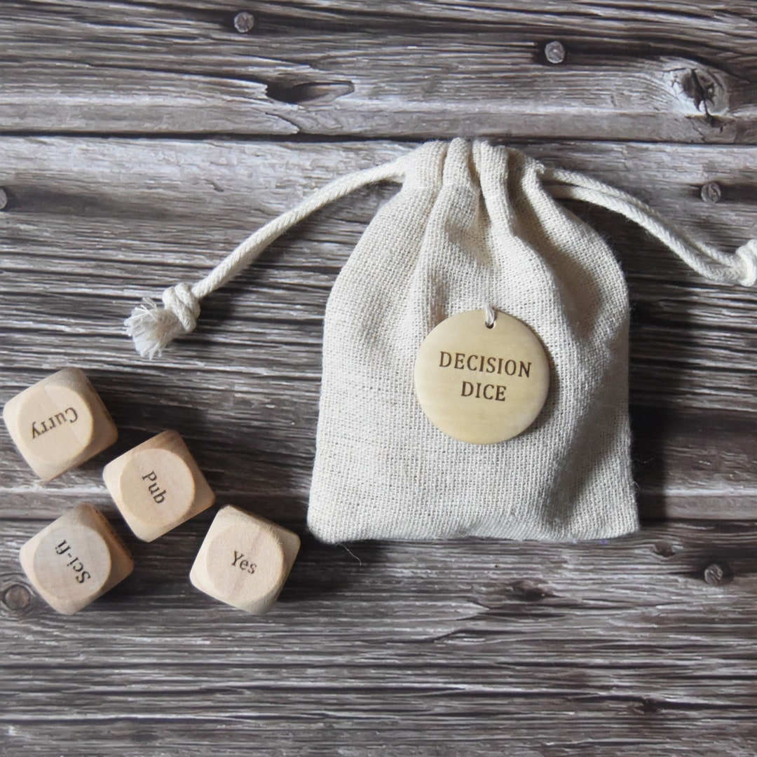 Personalised Decision Dice Set: Unique Custom Engraved Wood Gift - Etsy