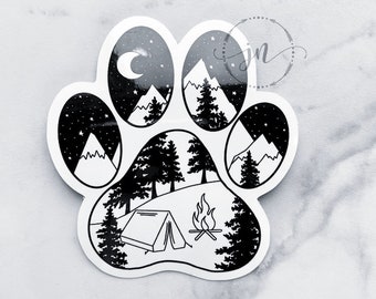 Dog Paw Sticker - Etsy