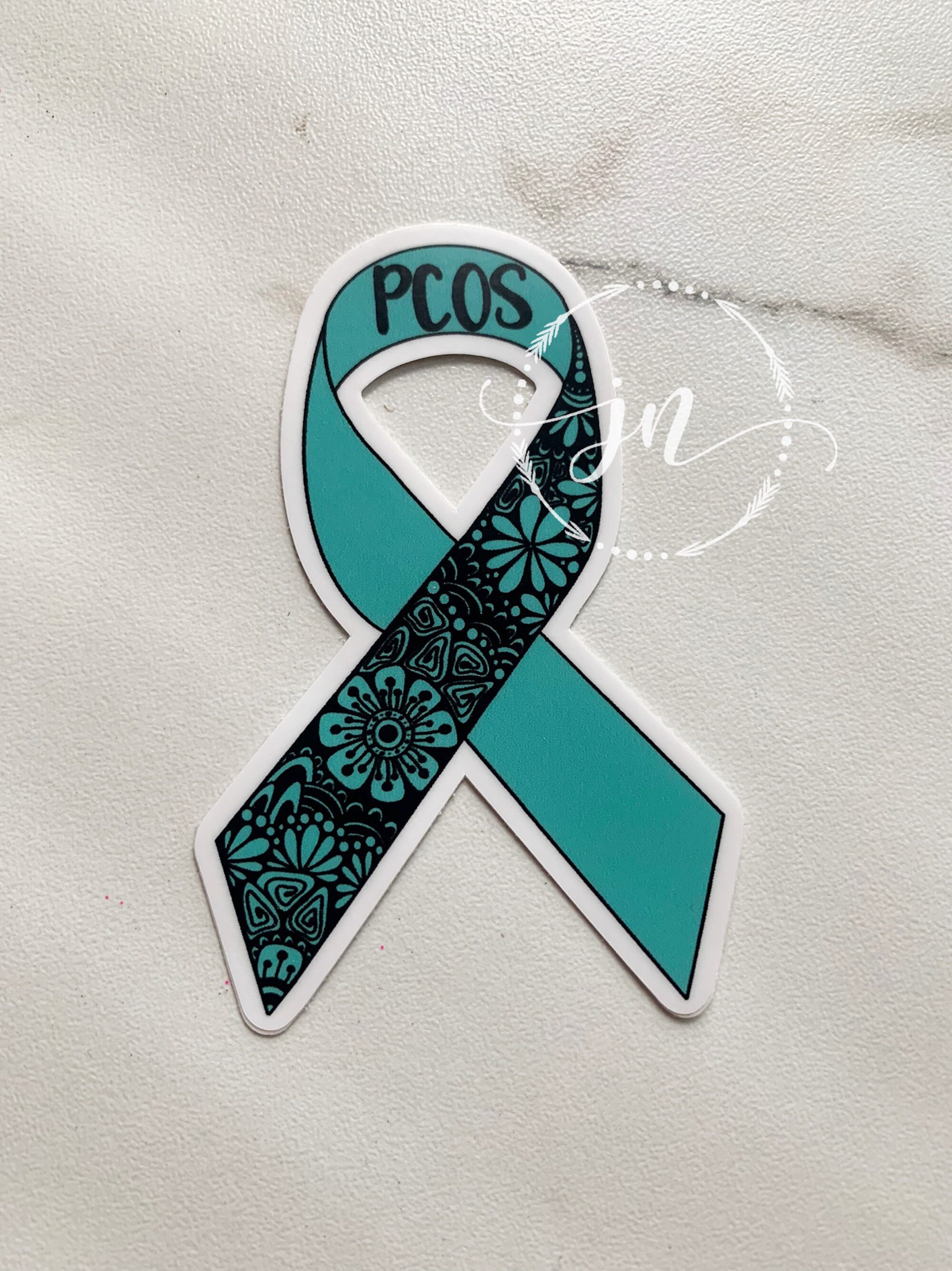PCOS Waterproof Sticker Cysterhood Sticker Ribbon Stickers | Etsy
