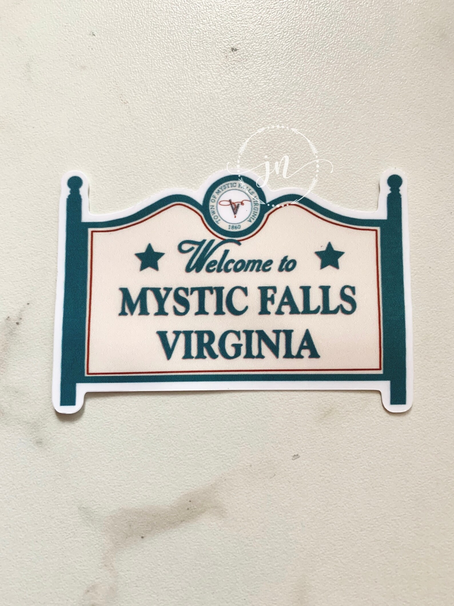 Mystic Falls the Vampire Diaries Mystic Falls Welcome Sign - Etsy