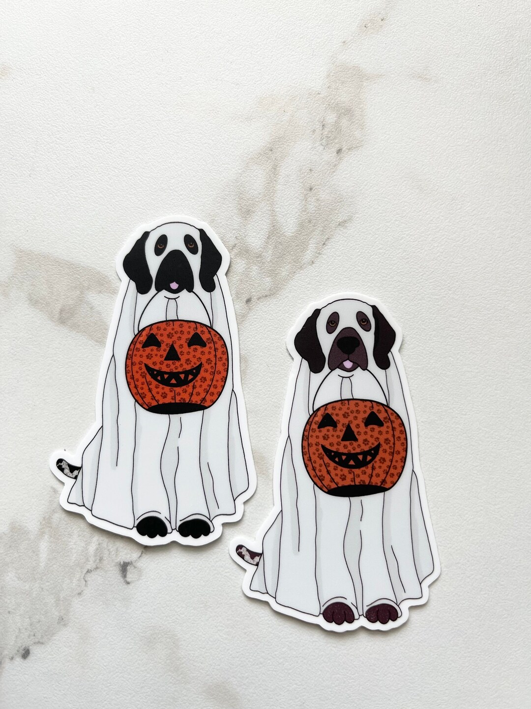 Halloween Ghost German Shorthaired Pointer GSP Pointer Sticker Dog ...