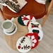 Christmas Coasters Punch Needle Kit 4 Pcs/ Coaster Tufting Kit/ Punch ...