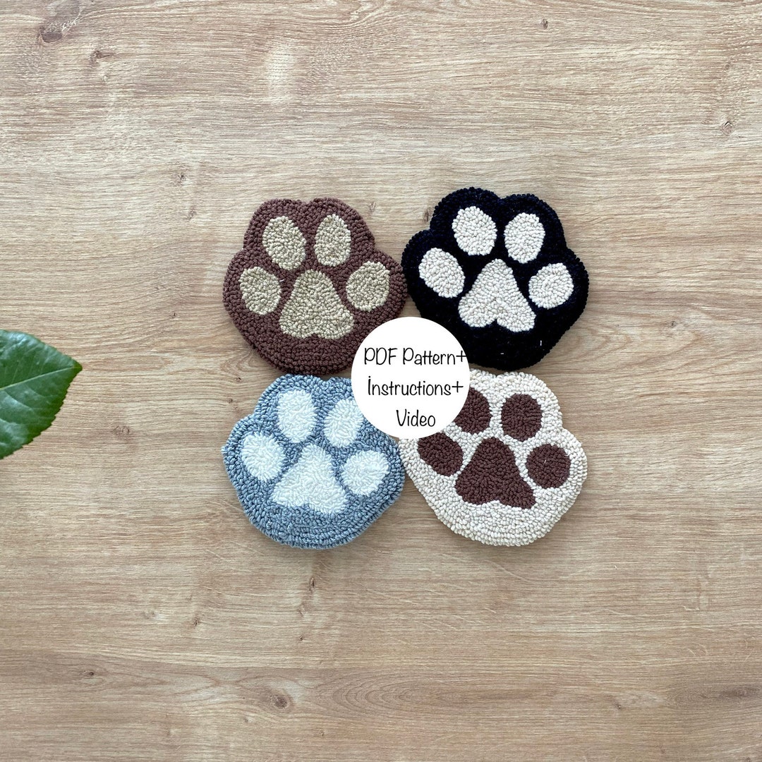 Paw Punch Needle Template/printable Pattern/embroidery Pattern/digital ...