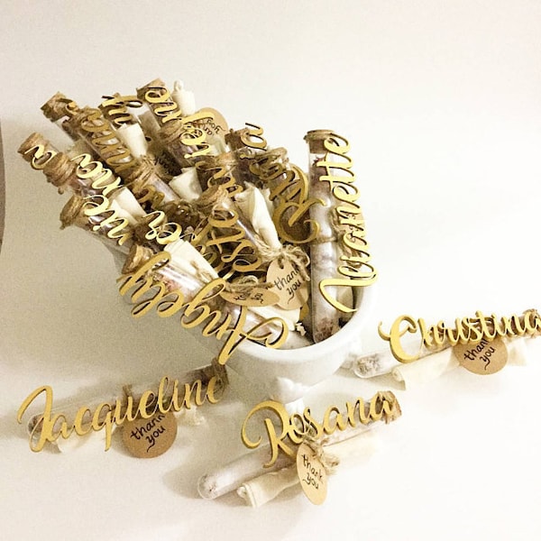 Laser Cut Wood Name Tags - Etsy
