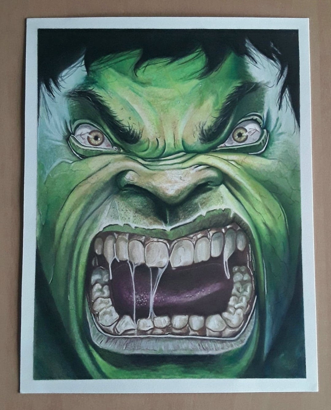 Portrait in Soft Pastel of Hulk Original Fan Art. - Etsy